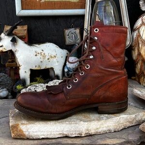 Justin Boots | Shoes | Vintage Womens Justin Lace Up Boots | Poshmark